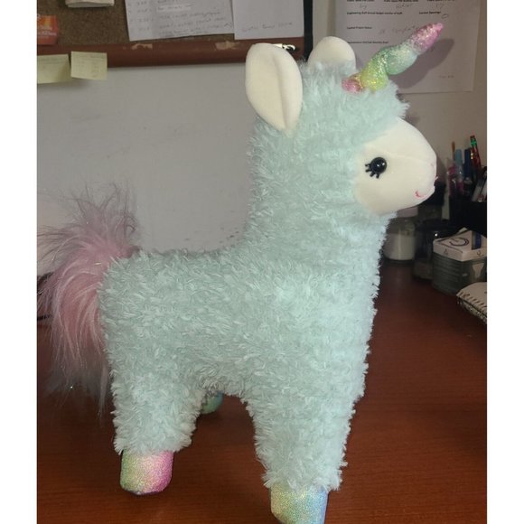 Gund | Toys | Gund Cotton Candy Llamacorn Llama Unicorn Teal Pink Plush ...